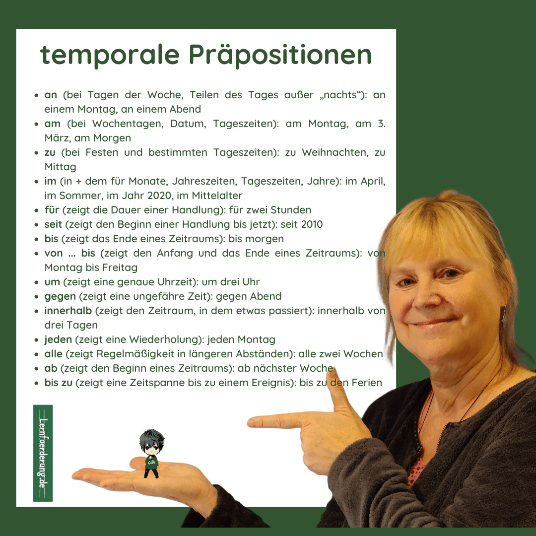 Wie du temporale Präpositionen richtig verwendest (mit Beispielen und ...